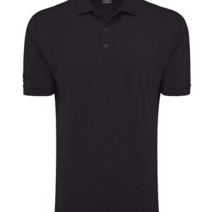 Callaway Men's Golf Short Sleeve Tonal Stripe Polo Shirt, Black, Small