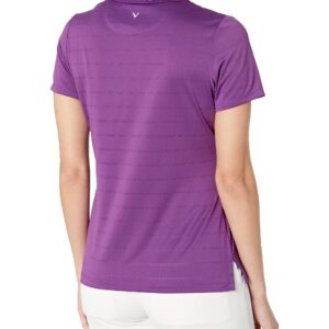 Callaway Womens Short Sleeve Opti-dr Performance Polo (Size Small - 3x Plus) Golf Shirt, Purple Magic, Large US