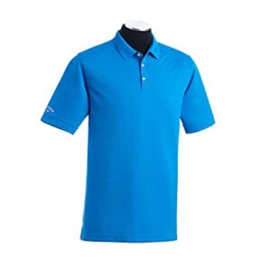 Callaway Mens Short Sleeve Opti-dri™ Performance Polo (Size Small - 4x Big & Tall) Golf Shirt, Medium Blue, Large US