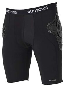 burton mens total impact short, true black, large