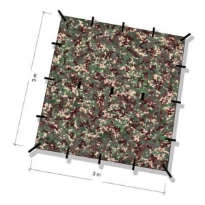 DD Hammocks - DD Tarp 3x3 - MC (10ft x 10ft) - 100% Waterproof - Lightweight & Multifunctional Camo Rainfly Tarp Tent Shelter for Camping Backpacking & Hiking Adventure