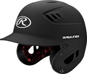 rawlings | r16 velo baseball batting helmet | junior (6 3/8" - 7 1/8") | matte black