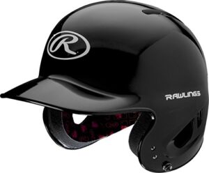 rawlings mlb inspired nocsae t-ball clear coat batting helmet, black, one size