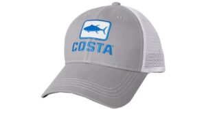 costa xl trucker hat, tuna, gray + white