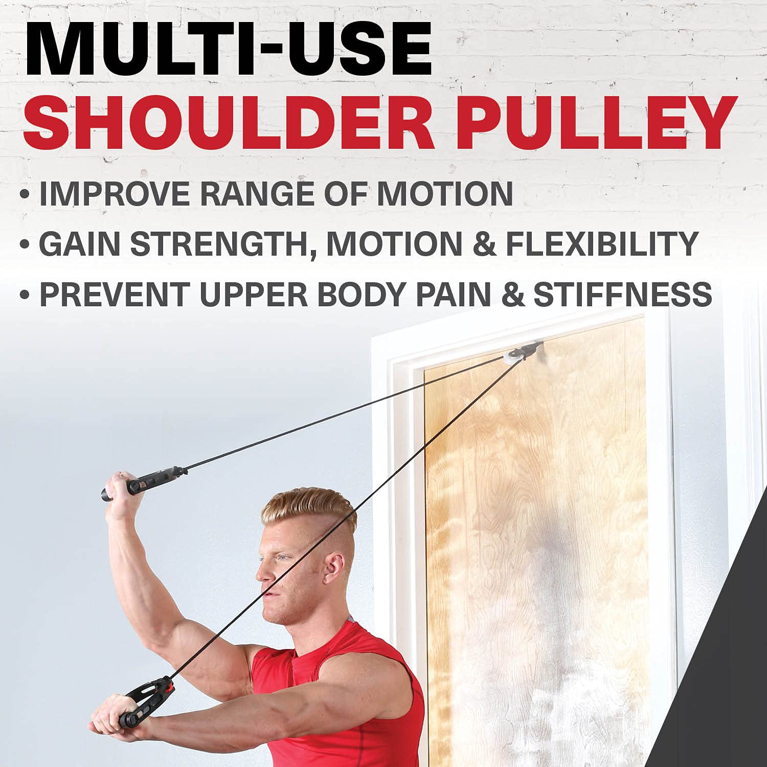 Lifeline Multi-Use Shoulder Pulley for Assisting Rehabilitation and Increasing Flexibility Black, Standard