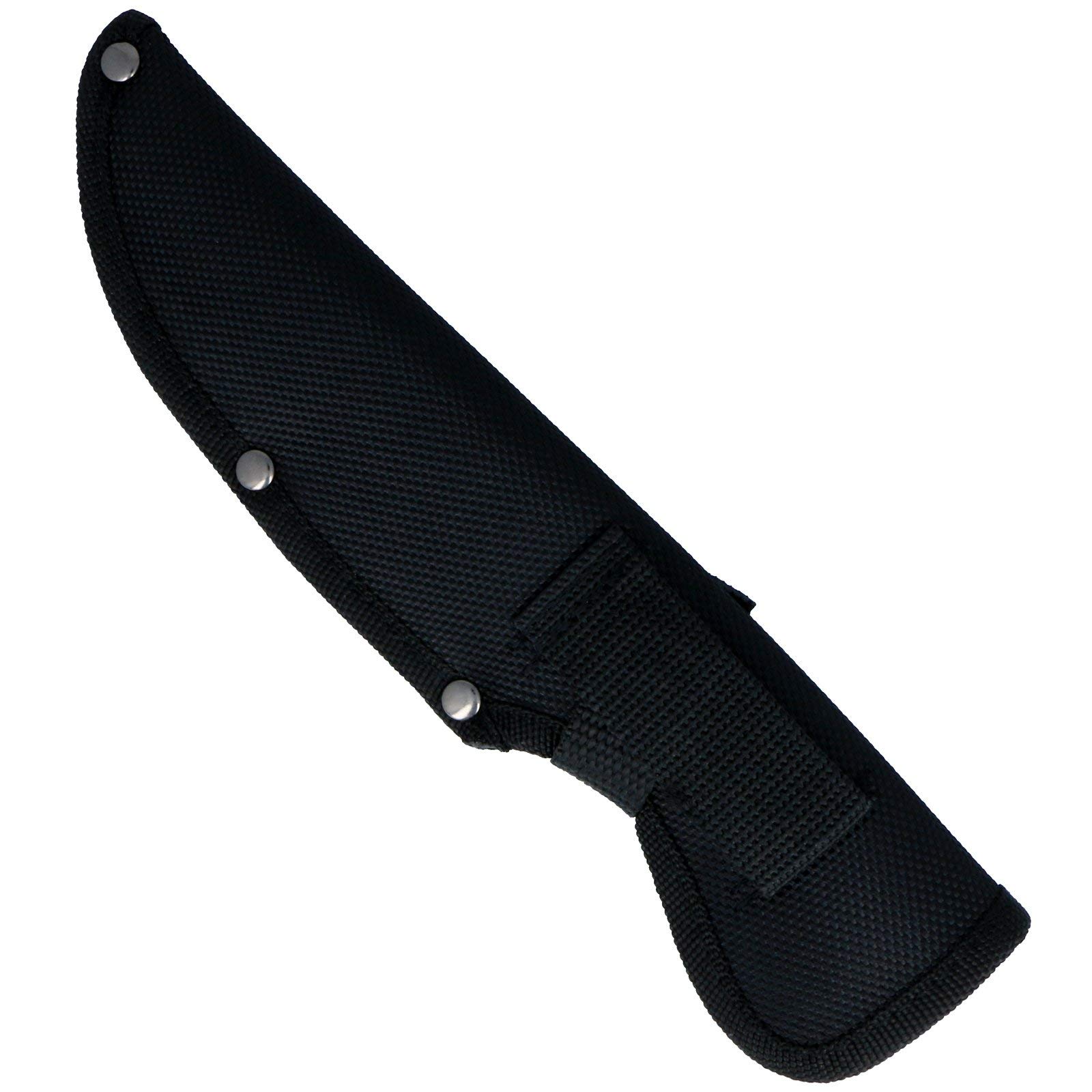 Wartech HML01 Milspec Stonewashed Blade with G10 Handle hunting Knife, 10.5" , Black