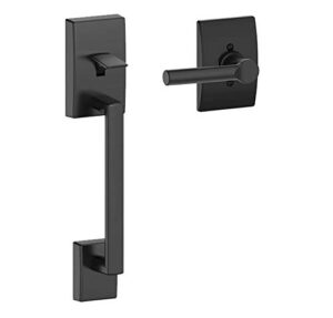 schlage fe285 century by broadway century by bottom half handleset with 16080 latch and 10063 strike matte black finish