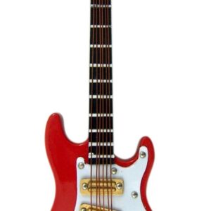 Red Electric Guitar Miniature Replica Magnet, Size 4 inch