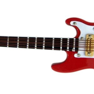 Red Electric Guitar Miniature Replica Magnet, Size 4 inch