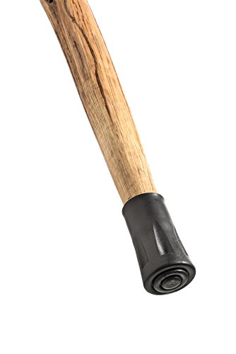 SE Natural Wood Walking Stick with V Yoke for Rifle, Steel Spike and Metal-Reinforced Tip Cover, 55" - WS622-55YH