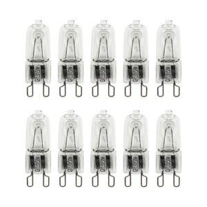 vstar® g9 halogen bulb, 50-watt 120-volt halogen g9 base,2700k,dimmable,pack of 10