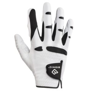 BIONIC Glove Mens Stablegrip with Natural Fit Golf Glove Regular White Left.