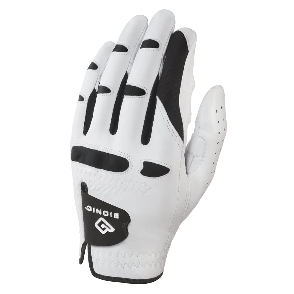 BIONIC Glove Mens Stablegrip with Natural Fit Golf Glove Regular White Left.