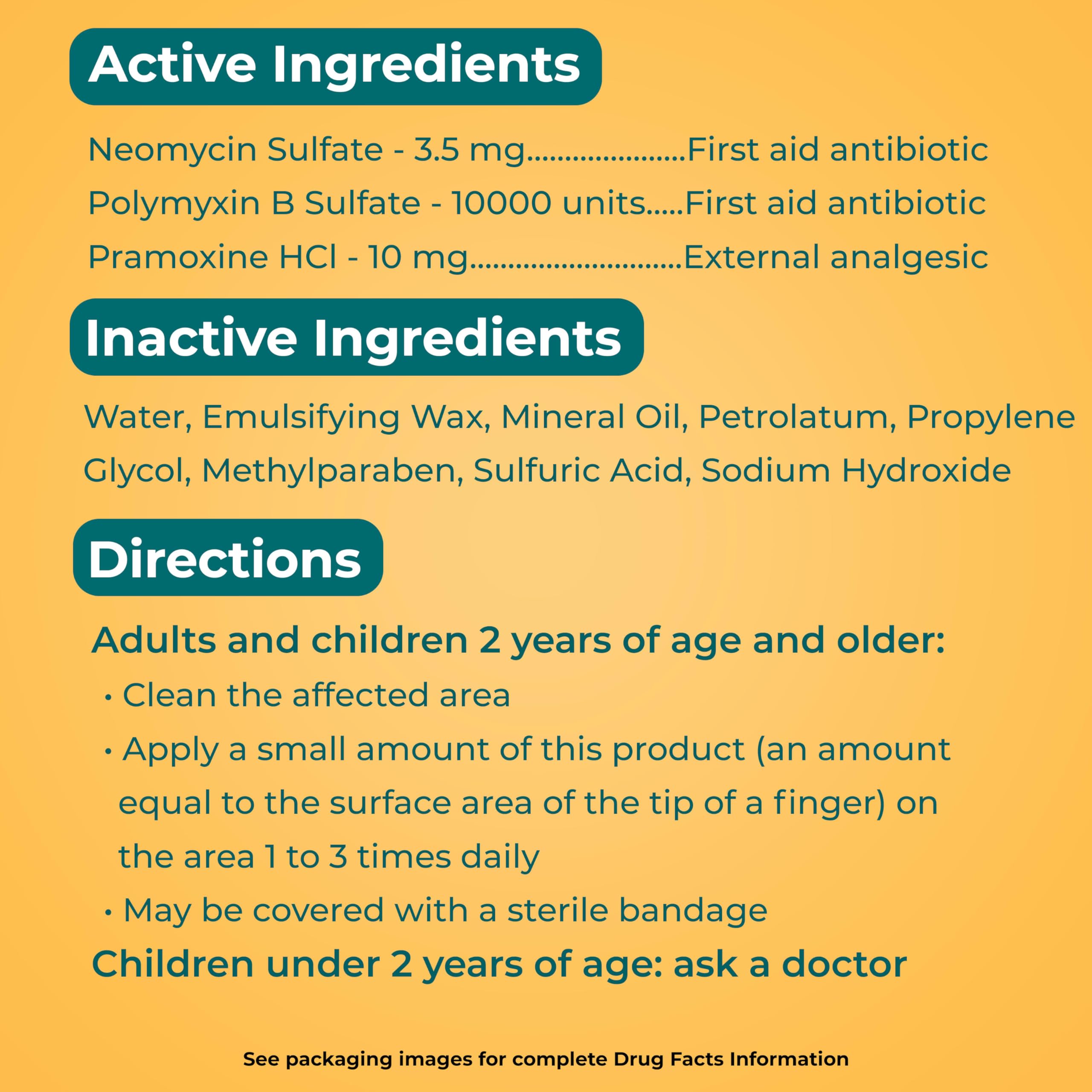 Neosporin + Maximum-Strength Pain Relief Dual Action Cream, First Aid Topical Antibiotic & Analgesic Cream for Wound Care of Minor Cuts, Scrapes & Burns, Polymyxin B & Pramoxine HCl, 1 oz