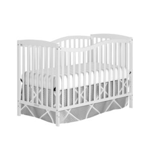 dream on me chelsea 5-in-1 convertible crib in white, jpma certified