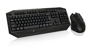 iogear kaliber gaming wireless gaming keyboard and mouse combo, gkm602r