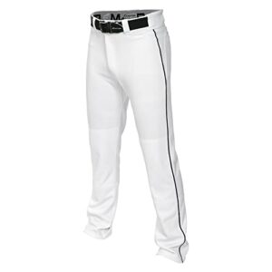 easton mako 2 baseball pant, adult, large, white/black