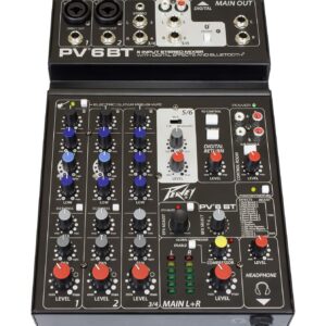 Peavey PV 6 BT 6 Channel Compact Mixer with Bluetooth