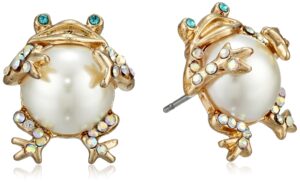 betsey johnson frog stud earrings