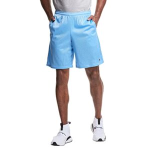 champion mens 9" shorts, mesh shorts, 9", mesh basketball shorts, mesh gym short, swiss blue-407q88, medium us