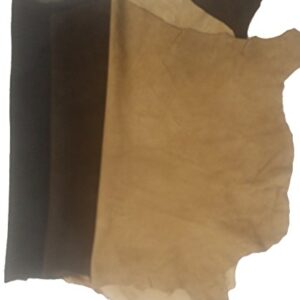 REED© LEATHER HIDES - WHOLE SUEDE SKIN 7 to 10 SF (Suede - Tan)