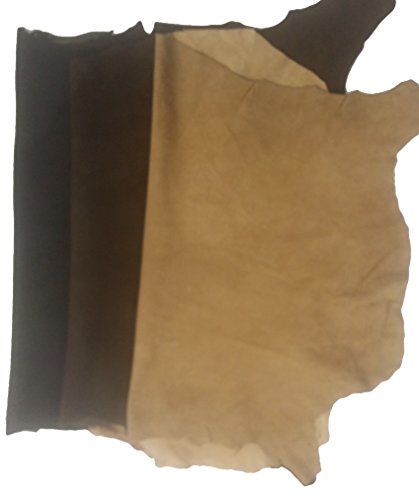 REED© LEATHER HIDES - WHOLE SUEDE SKIN 7 to 10 SF (Suede - Tan)