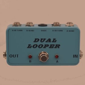 ttone new true-bypass looper effect pedal guitar effect pedal looper switcher true bypass guitar pedal light green dual loop switch