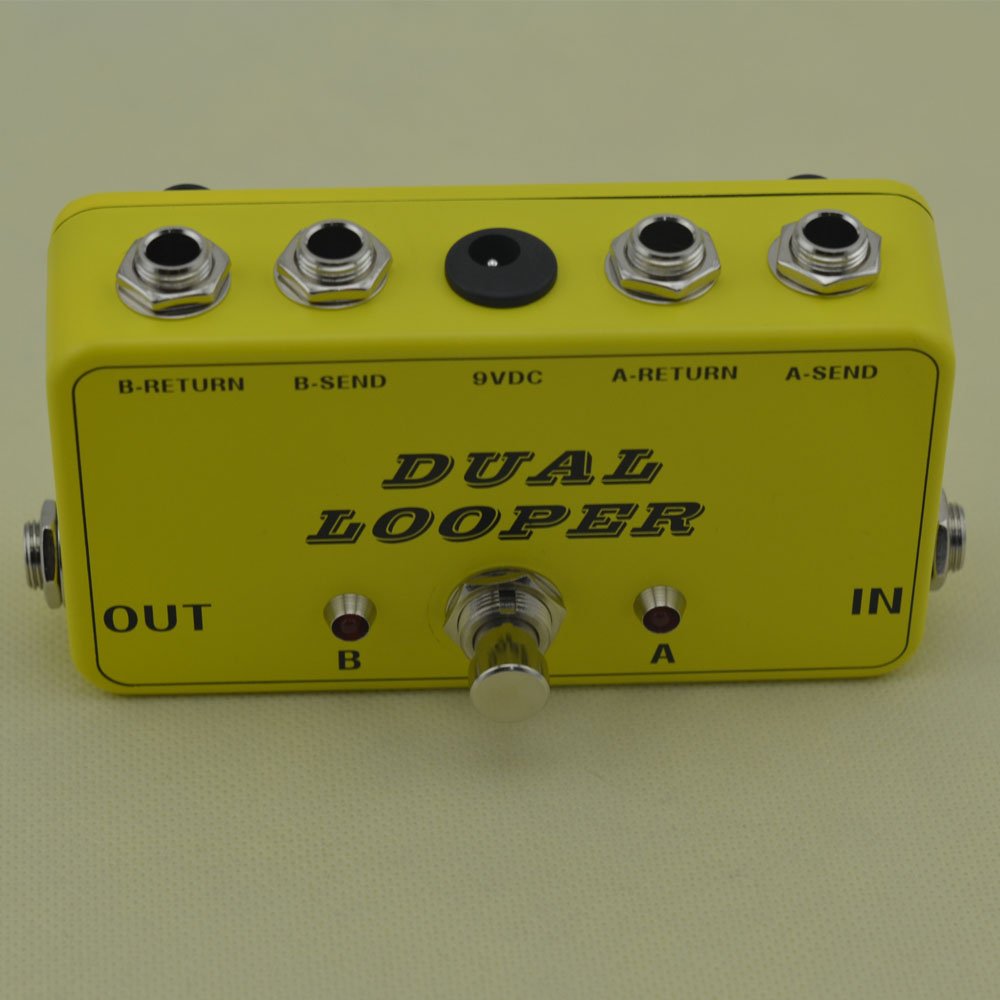 New True-Bypass Looper Effect Pedal Guitar Effect Pedal Looper Switcher true bypass guitar pedal Light Black dual Loop Yellow switch