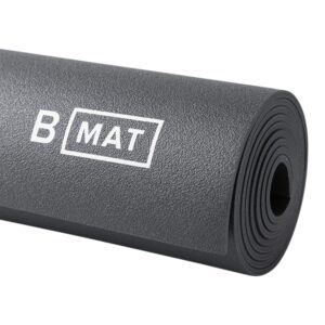 b yoga mat for men & women | extra thick 4mm (1/8-inch) non-slip workout mat | eco-friendly exercise mat | perfect for pilates, yoga & floor exercises | 71" long, charcoal