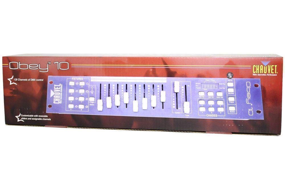 Chauvet Obey 10 LED Universal DMX-512 Lighting Controller + 10' + 25' Cables