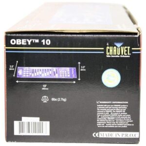 Chauvet Obey 10 LED Universal DMX-512 Lighting Controller + 10' + 25' Cables