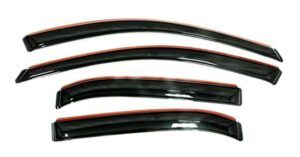 auto ventshade [avs] in-channel ventvisor / rain guards | fits 2015 - 2024 ford edge- smoke, 4 pcs. | 194930