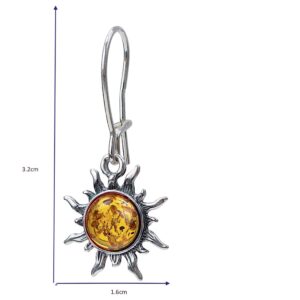 Ian and Valeri co. Amber Sterling Silver Sun Earrings