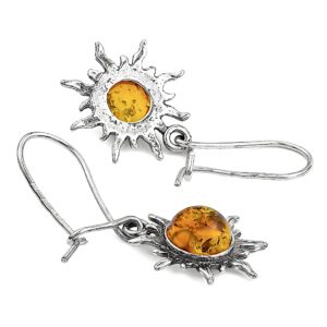 Ian and Valeri co. Amber Sterling Silver Sun Earrings