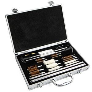 xtremepowerus 106pc universal gun cleaning kit brass rifle pistol handgun shotgun firearm cleaner service kit carrying storage case