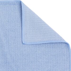 Shandali Stickyfiber Hot Yoga Towel - Silicone Backed Yoga Mat-Sized, Absorbent, Non-Slip, 24" x 72" Bikram, Gym, and Pilates - (Blue, Standard)