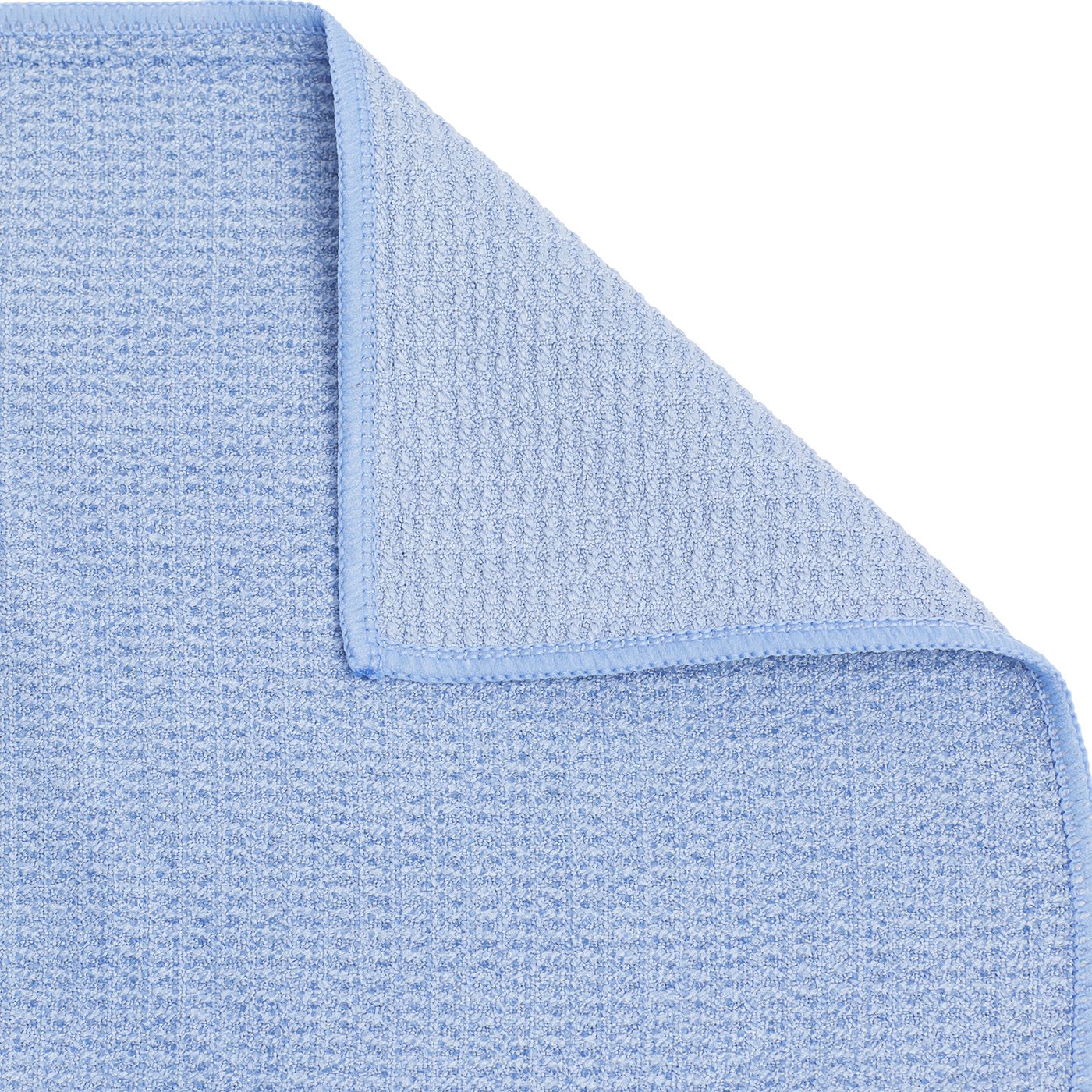 Shandali Stickyfiber Hot Yoga Towel - Silicone Backed Yoga Mat-Sized, Absorbent, Non-Slip, 24" x 72" Bikram, Gym, and Pilates - (Blue, Standard)