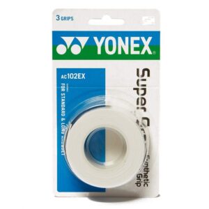 yonex super grap overgrip 3 pack (white)