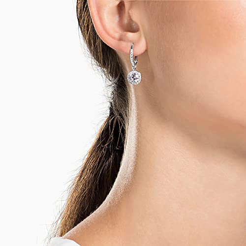 Swarovski Crystal Authentic Attract Rhodium Plated Enchanting and Bedazzling White Light Pierced Earrings