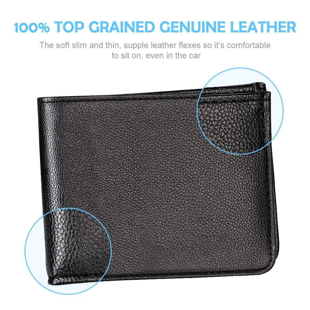 Napal Swiss Set of 2 Top Leather RFID Credit Card Wonder Wallet Magic Slim Wallets for Men