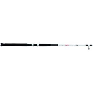 shakespeare ugly stik 8’ catfish spinning rod, two piece catfish rod, 15-30lb line rating, medium heavy rod power, moderate fast action, 1/2-3 oz. lure rating