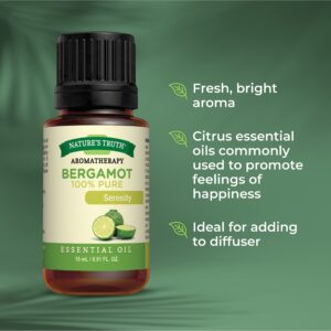 Nature's Truth Vitamins Bergamot Essential Oil, Bergamot, 0.51 Fluid Ounce