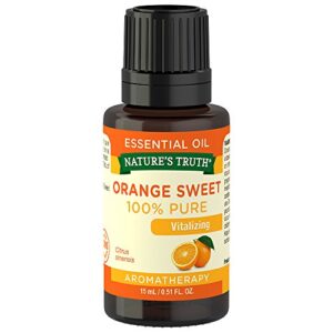 nature's truth vitamins essential oil, orange, 0.51 fluid ounce