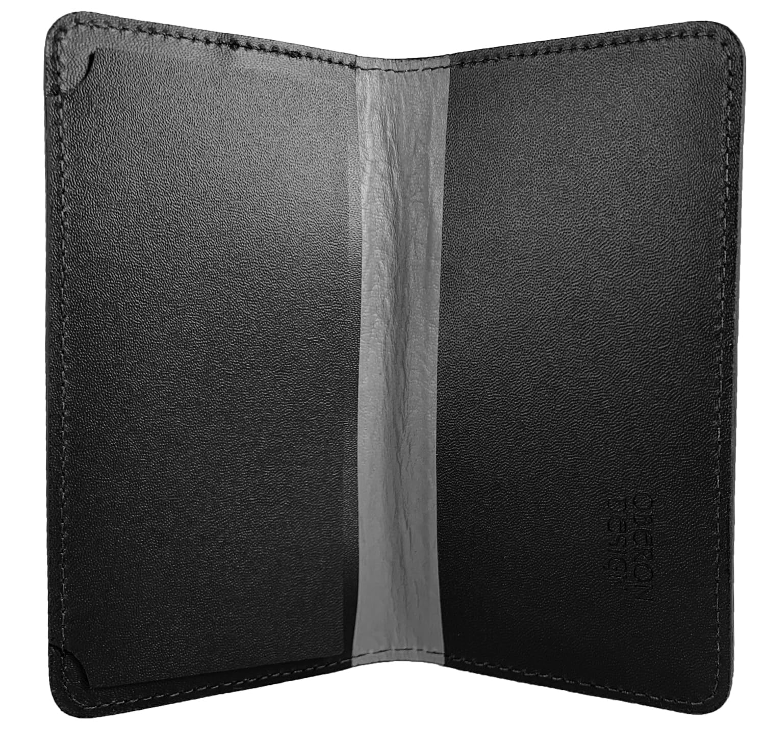 Oberon Design Bold Celtic Embossed Genuine Leather Checkbook Cover, 3.5x6.5 Inches, Black, Made in the USA