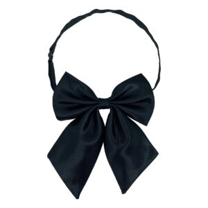 syaya pre adjustable women bow tie, girls necktie bowtie for japanese uniform/fairy godmother, christmas/cosplay/party b1(black)