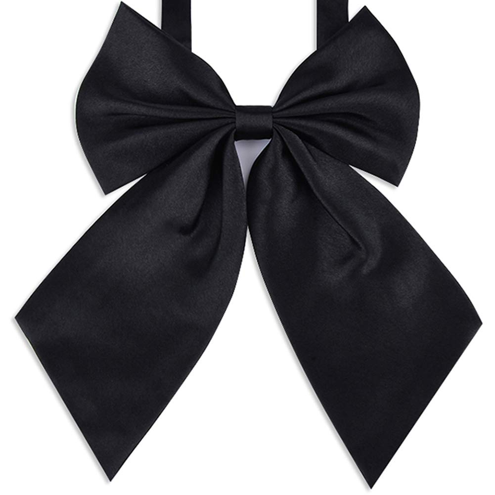 SYAYA Pre Adjustable Women Bow Tie, Girls Necktie Bowtie For Japanese Uniform/Fairy Godmother, Christmas/Cosplay/Party B1(black)