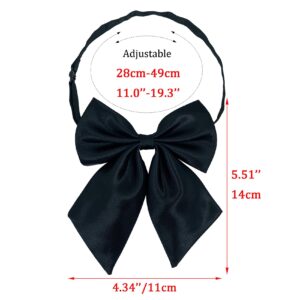 SYAYA Pre Adjustable Women Bow Tie, Girls Necktie Bowtie For Japanese Uniform/Fairy Godmother, Christmas/Cosplay/Party B1(black)