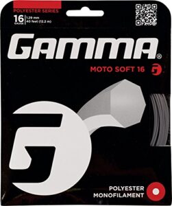 gamma tennissaite moto soft 12,2 m set 16 (1,29mm) dunkelgrau, gms