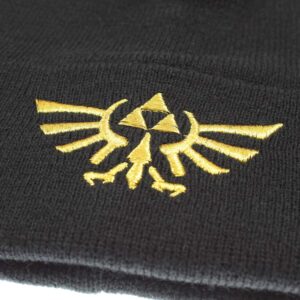 Bioworld Legend Of Zelda Wingcrest Triforce Knit Cuff Beanie Hat Cap