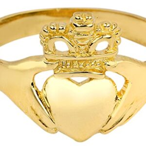 Claddagh Rings Polished 14k Yellow Gold Classic (Size 5.5)